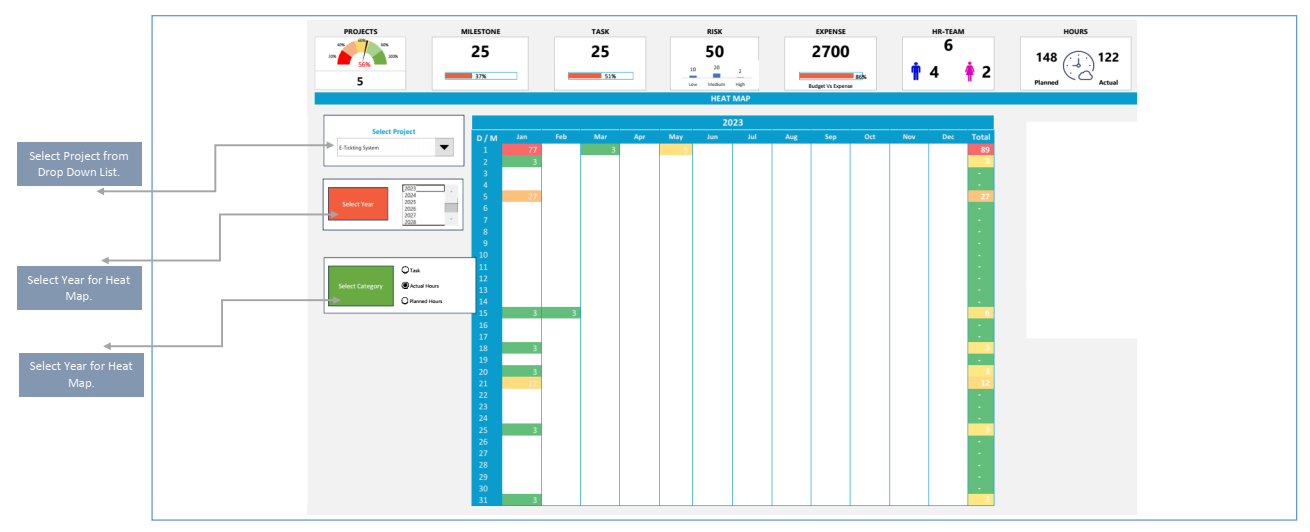 Project Plan & Portfolio Excel Template