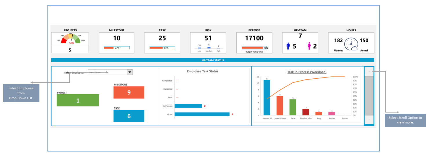 Project Plan & Portfolio Excel Template