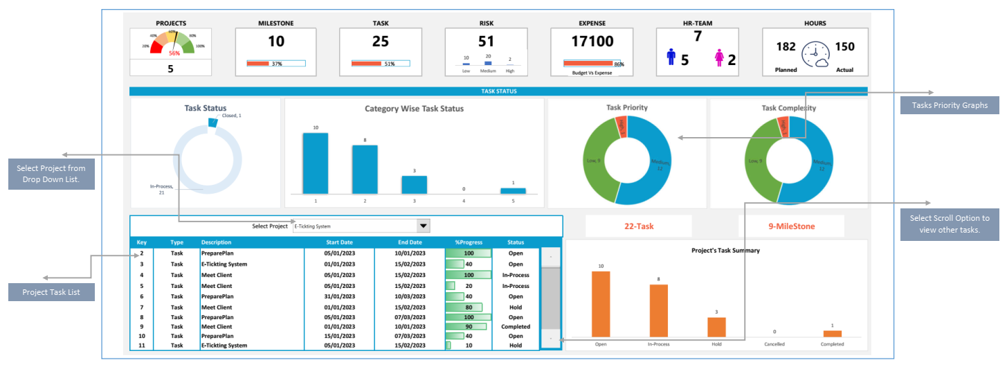 Project Plan & Portfolio Excel Template